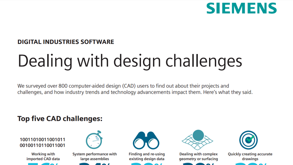 Solid Edge 3D User Infographic: Dealing with design challenges