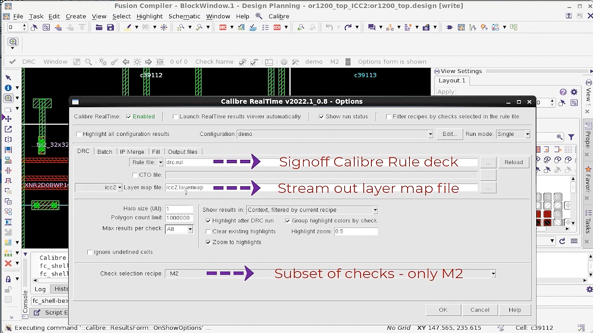 How-to run in-design Calibre DRC in Fusion Compiler | Siemens Software