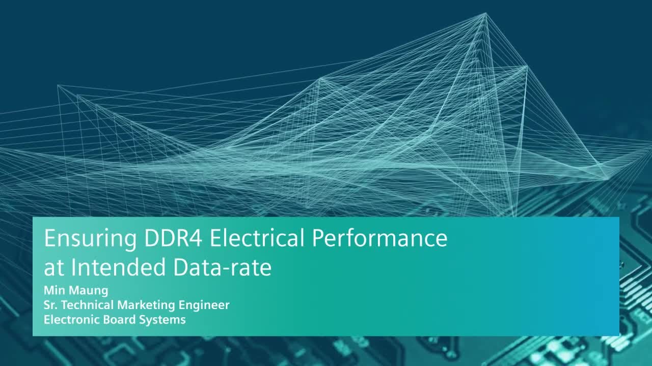 Ensuring Ddr4 Electrical Performance At Intended Data Rate Siemens