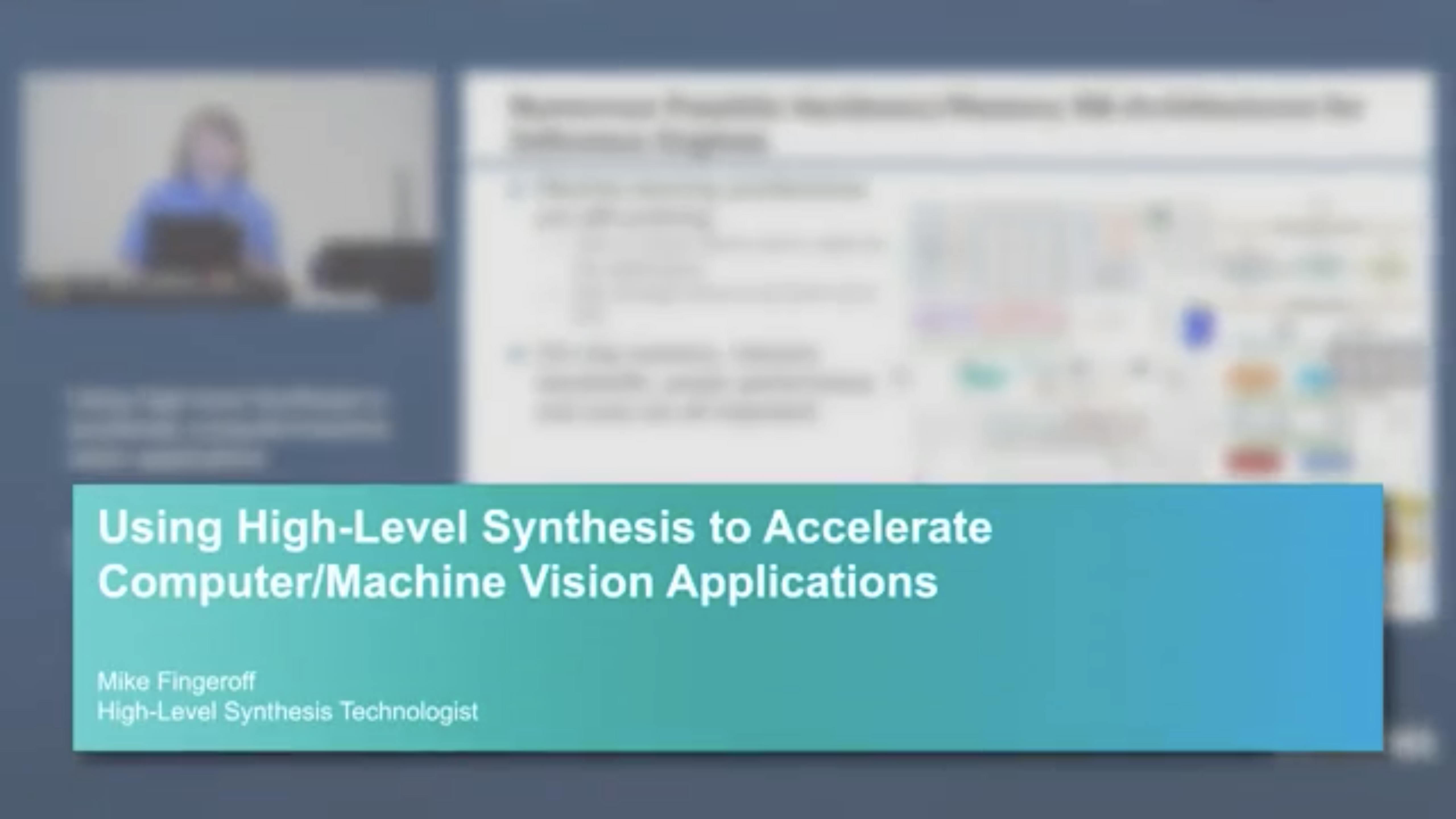 High Level Synthesis To Accelerate Computer Vision Applications