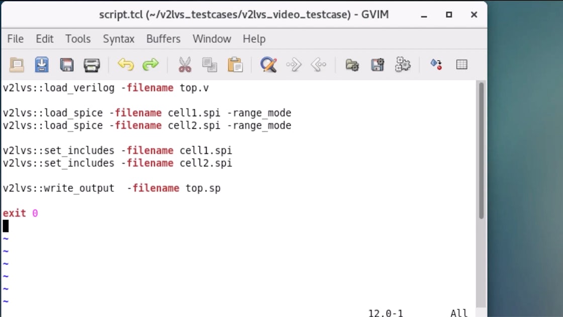 How to translate Verilog netlists to SPICE using Calibre V2LVS utility